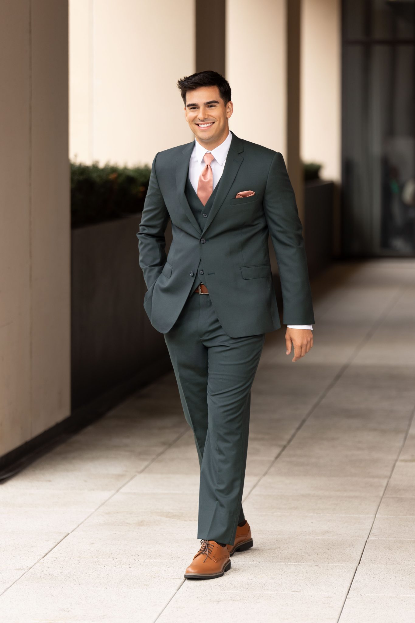 Ike Behar Hunter Green Suit | Mr. Formal